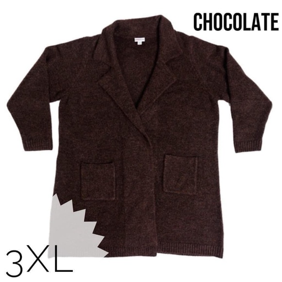 LuLaRoe | Sweaters | Lularoe Chocolate Lapel Open Cardigan | Poshmark